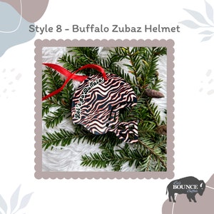 Buffalo Zubaz Ornament Set 3 Inch Clear Acrylic Ornament Buffalo Bills ...