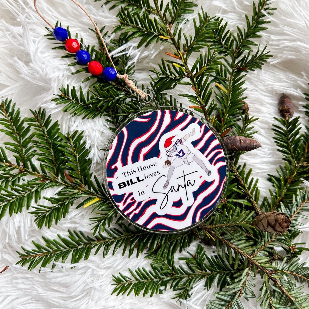 Air Allen Ornament Billieve Buffalo Zubaz 3 Inch Clear Acrylic Ornament ...