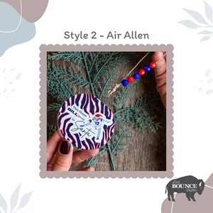 Buffalo Zubaz Ornament Set 3 Inch Clear Acrylic Ornament Buffalo Bills ...