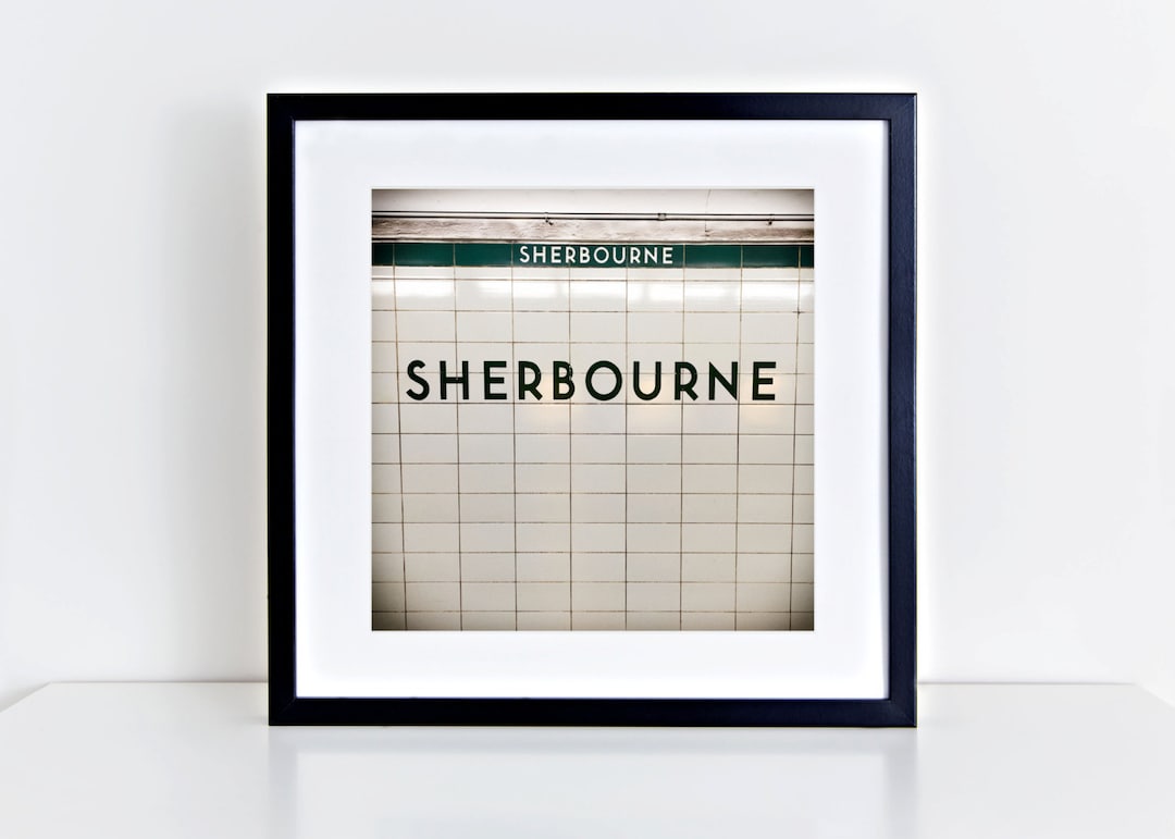 Toronto Subway Sherbourne Station Sign Print - Square Wall Art Print ...