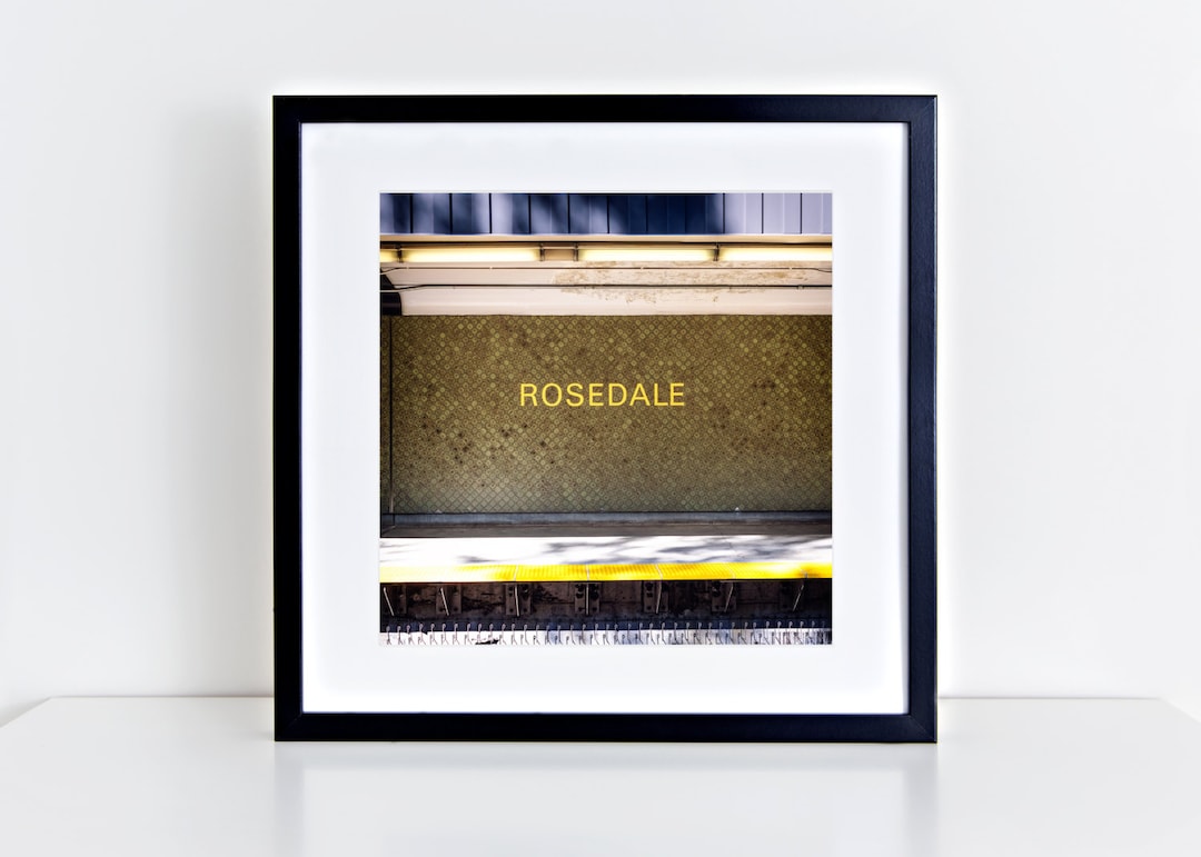 Toronto Subway Station Sign Art - Rosedale Station Affordable Wall Art ...