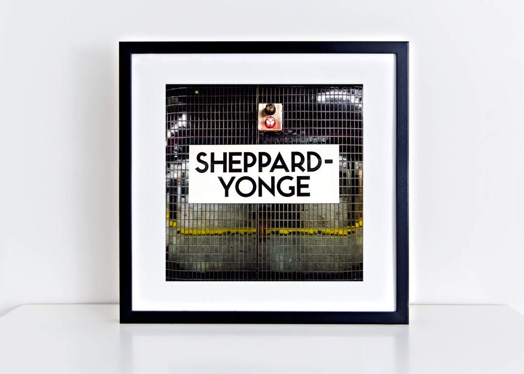 Toronto Subway Sign Art - Sheppard Station Sheppard-yonge Line - Retro ...