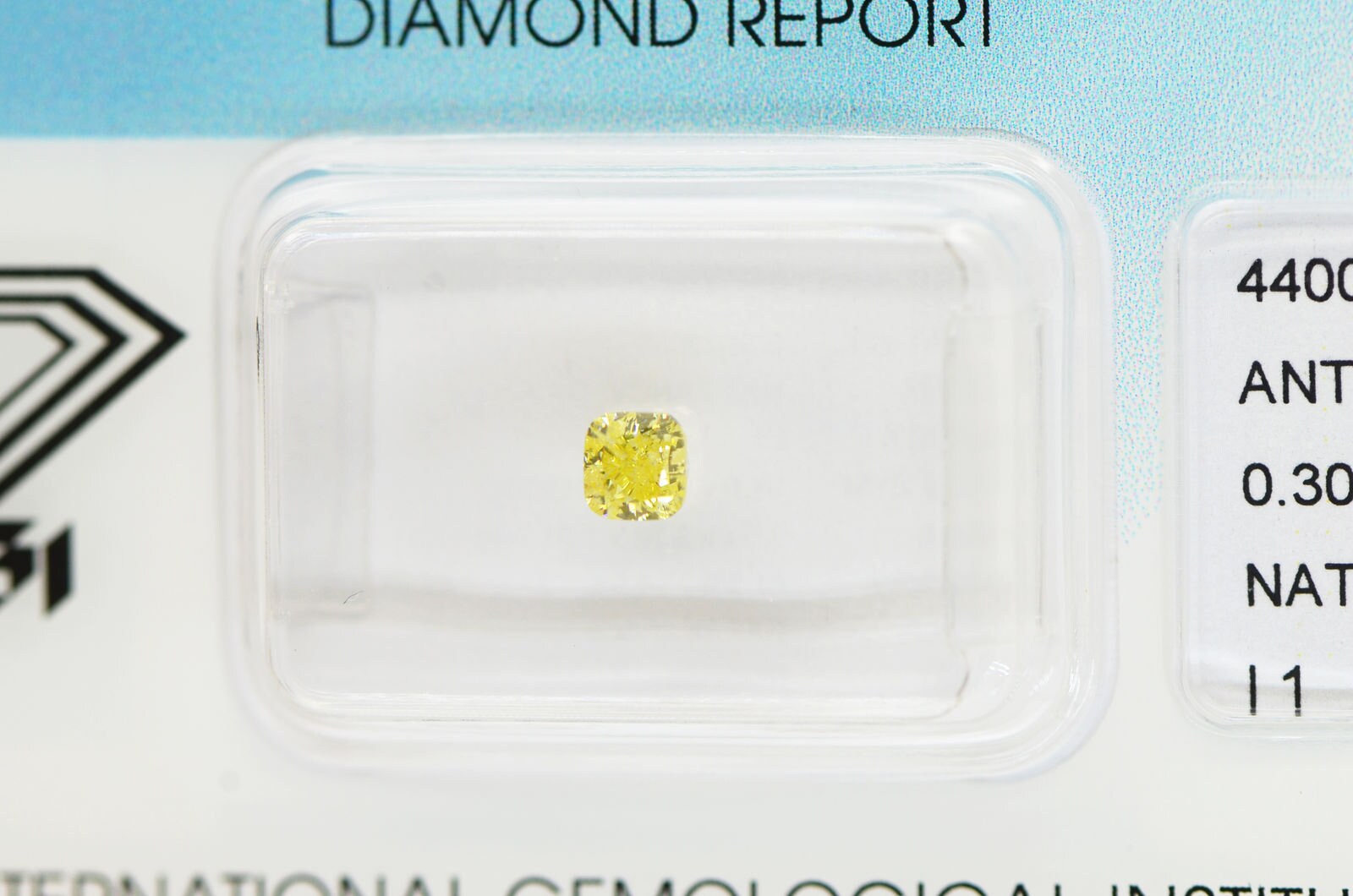 Cushion Diamond Fancy Yellow IGI Certificate 0.30 Carat I1 | Etsy