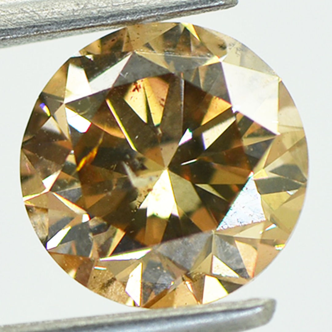 2.35 Carat Fancy Brown Color Round Diamond SI1 Certified - Etsy