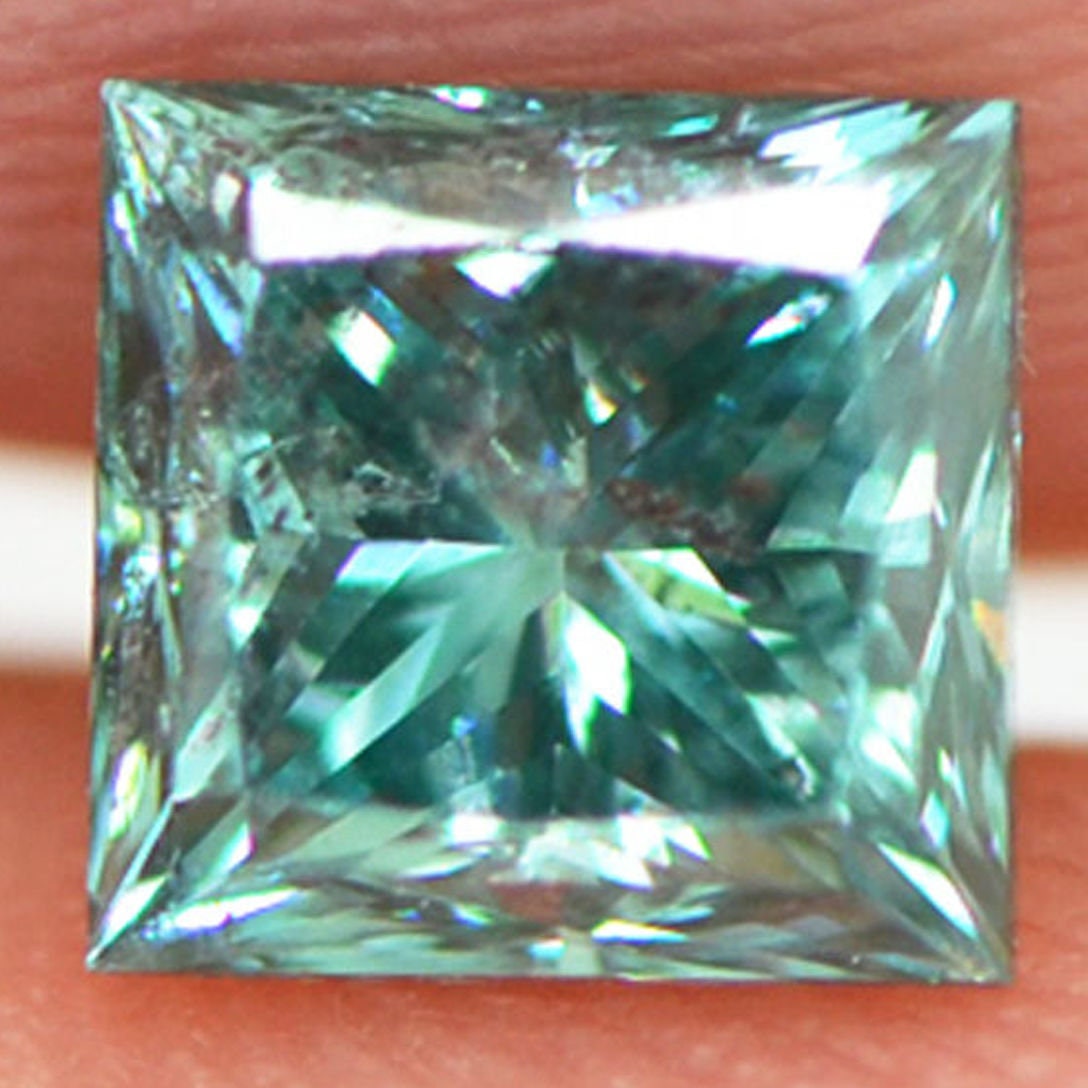 Loose Fancy Blue Princess Diamond 0.80 Carat SI3 | Etsy