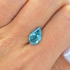 Loose Fancy Blue Pear Shape Diamond 3.12 ct | Etsy