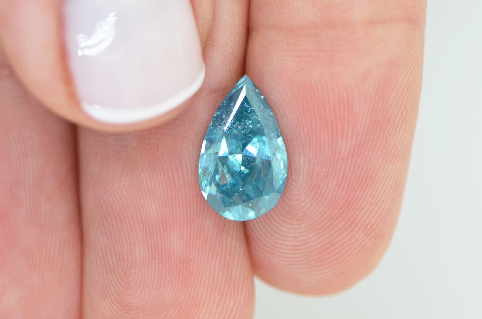 Loose Fancy Blue Pear Shape Diamond 3.12 ct | Etsy