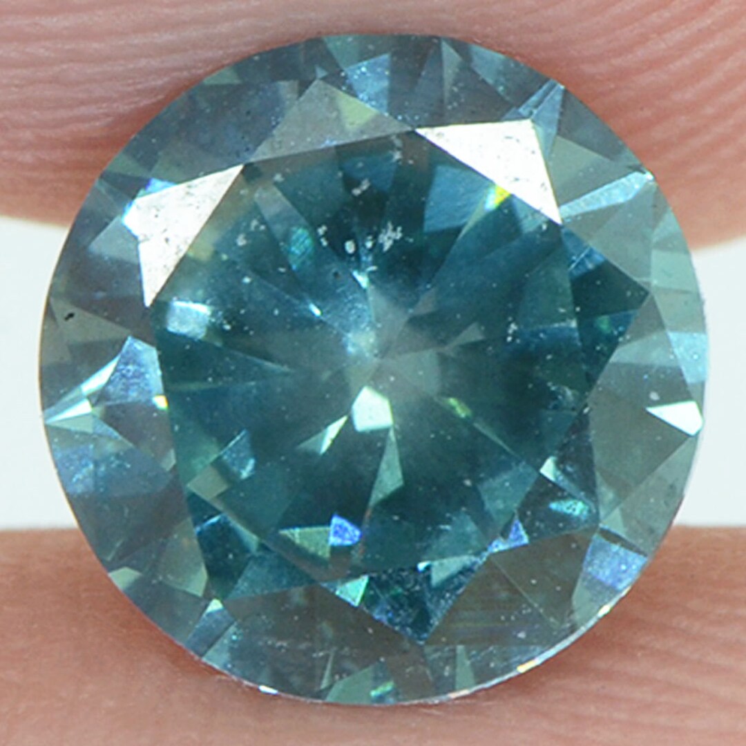 Round Cut Diamond Fancy Blue Color 1.50 Carat VS2 - Etsy
