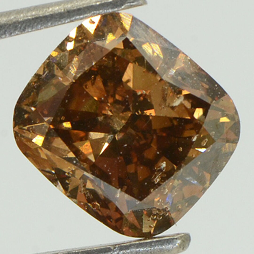 Cushion Diamond Fancy Brown Color 3.06 Carat SI1 - Etsy