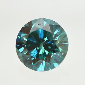Round Shape Diamond Fancy Blue Certified 1.51 Carat VVS2 - Etsy