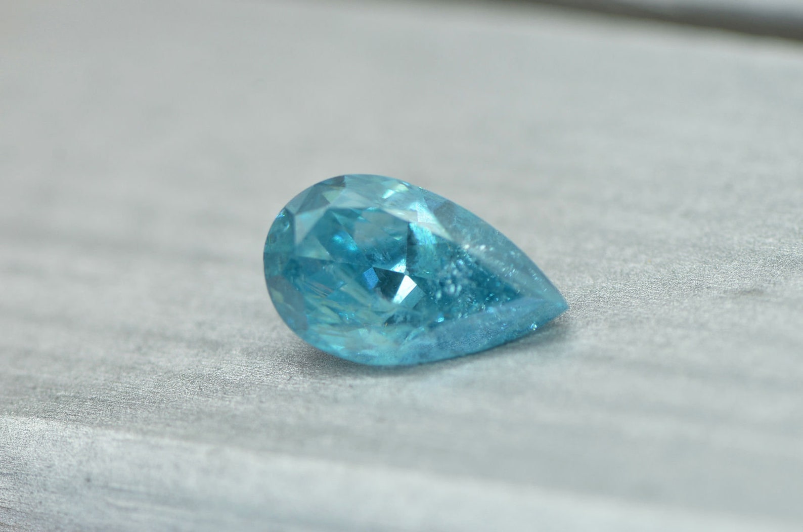 Loose Fancy Blue Pear Shape Diamond 3.12 ct | Etsy