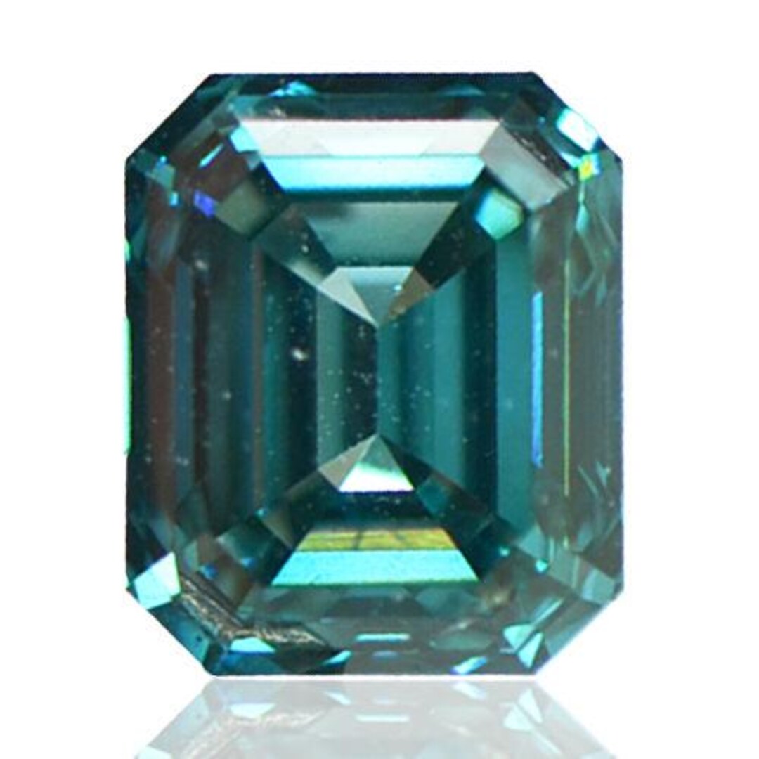 Emerald Cut Diamond Fancy Blue Color 1.01 Carat VS2 - Etsy
