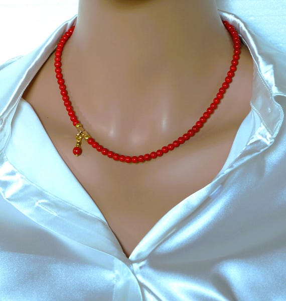 Etsy coral necklace store