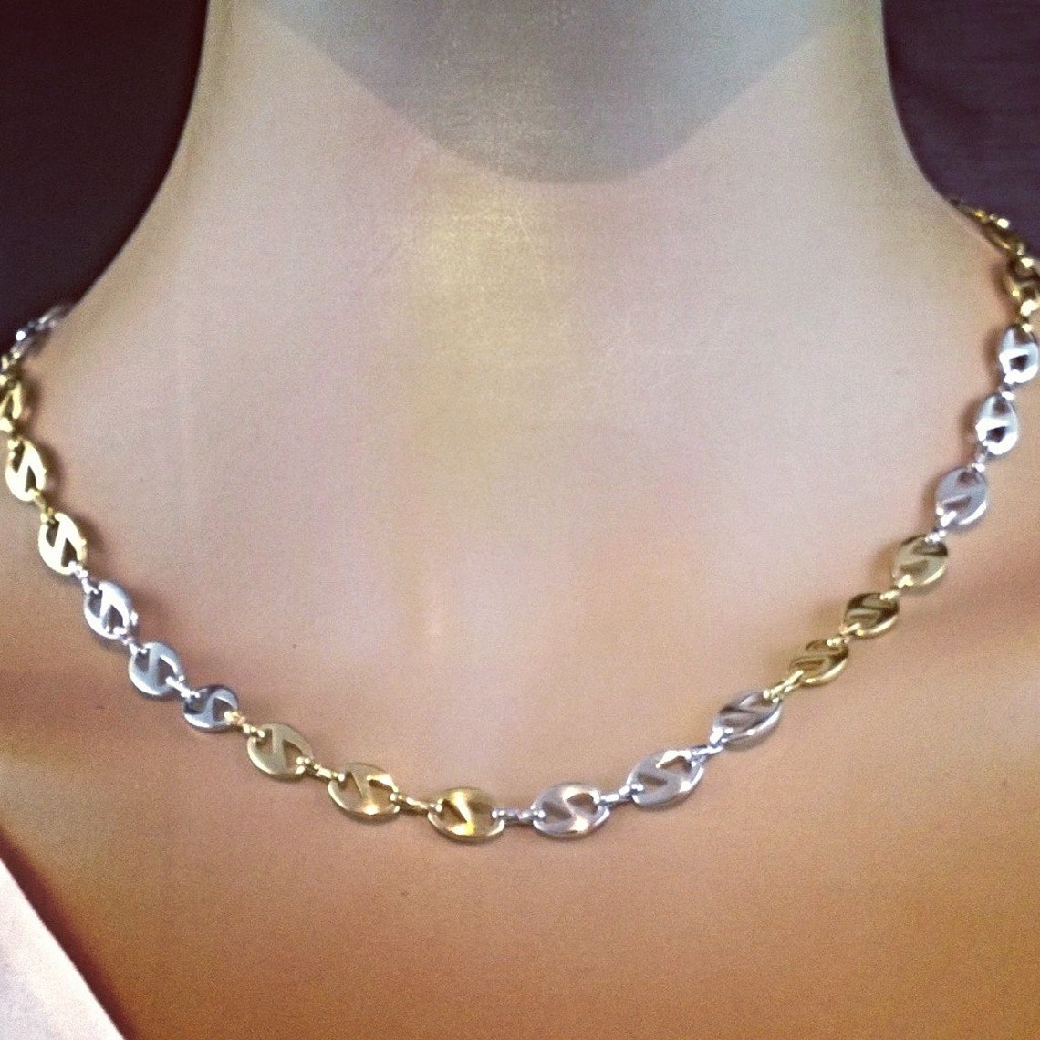 Hermoso conjunto de oro de 24 kilates bicolor - Etsy España