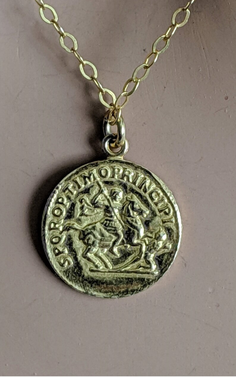 Ancient Greek Medallion Coin Gold Filled Necklaces, Minimalistic ...