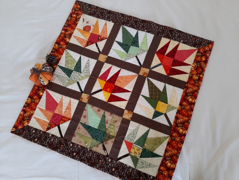 Patchwork Centerpiece Maple Leaf/ Maple Leaf Autumn Quilt/table Topper ...