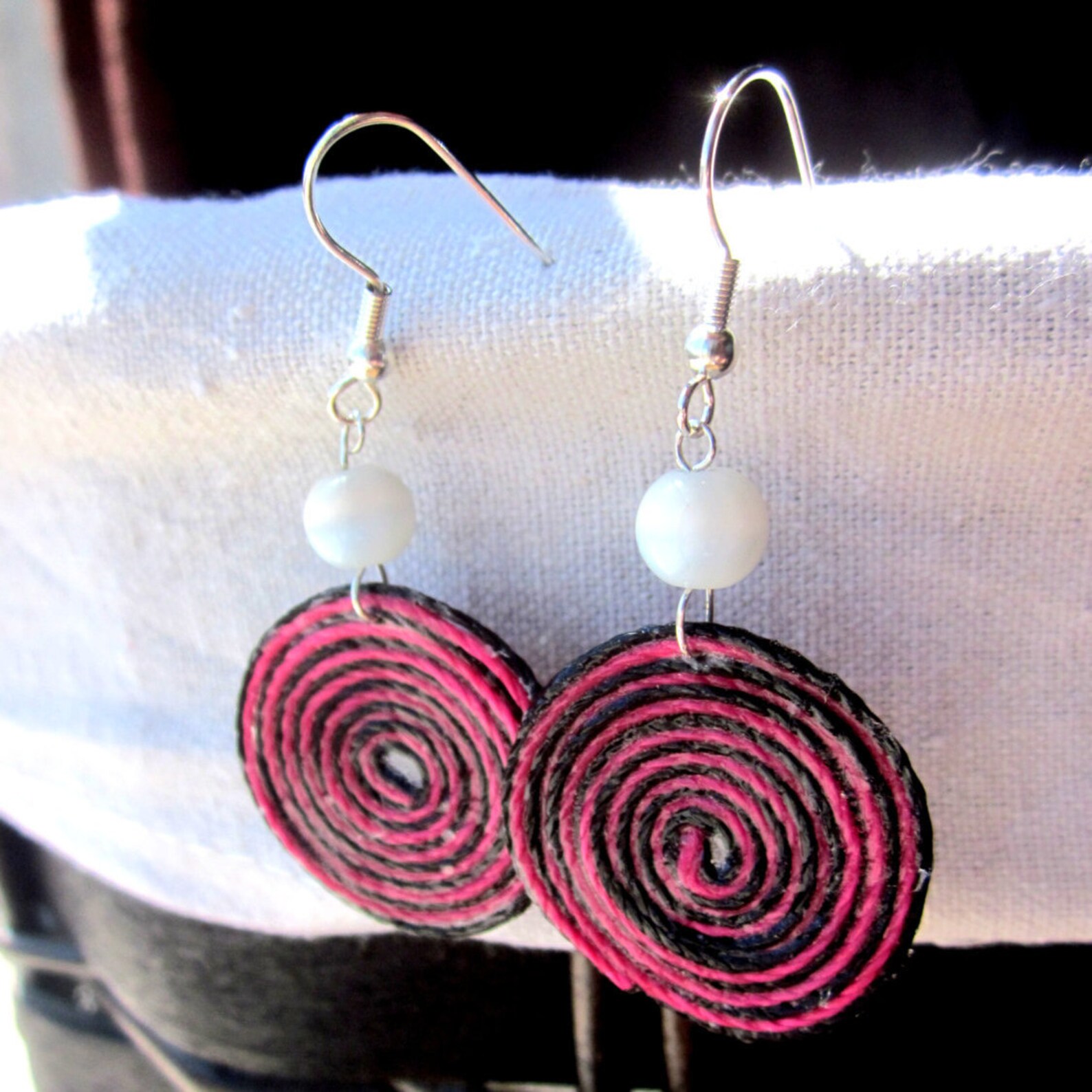 Spiral String Earring Peruvian Style Thread Earring Peruvian Thread ...