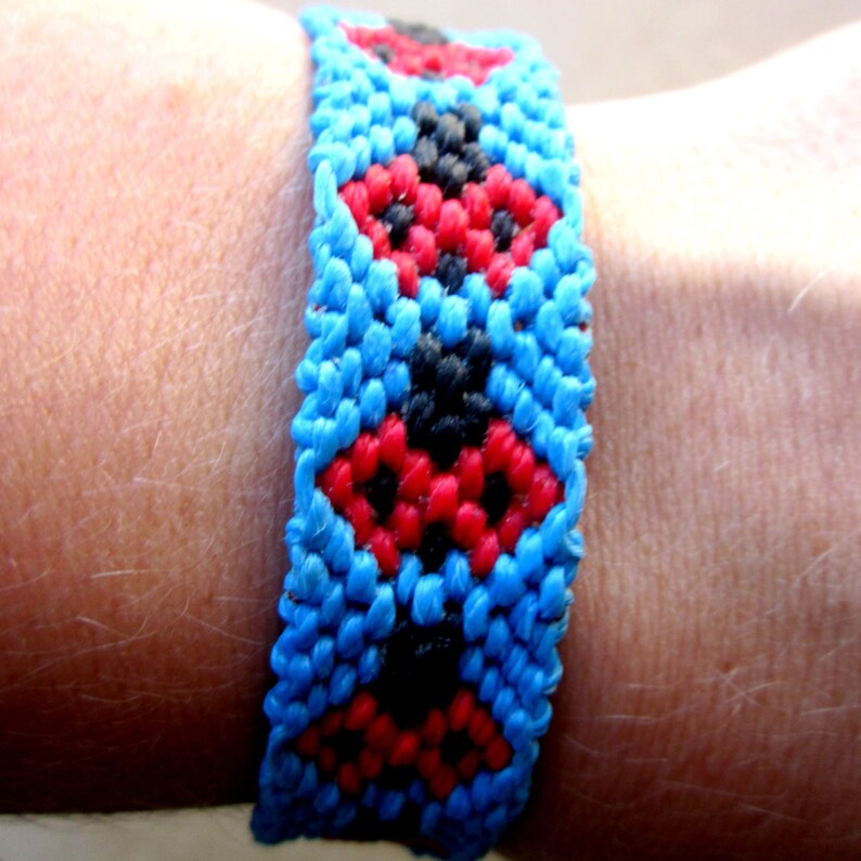 Ladybug Woven Friendship Bracelet Ladybug Macrame Bracelet Etsy