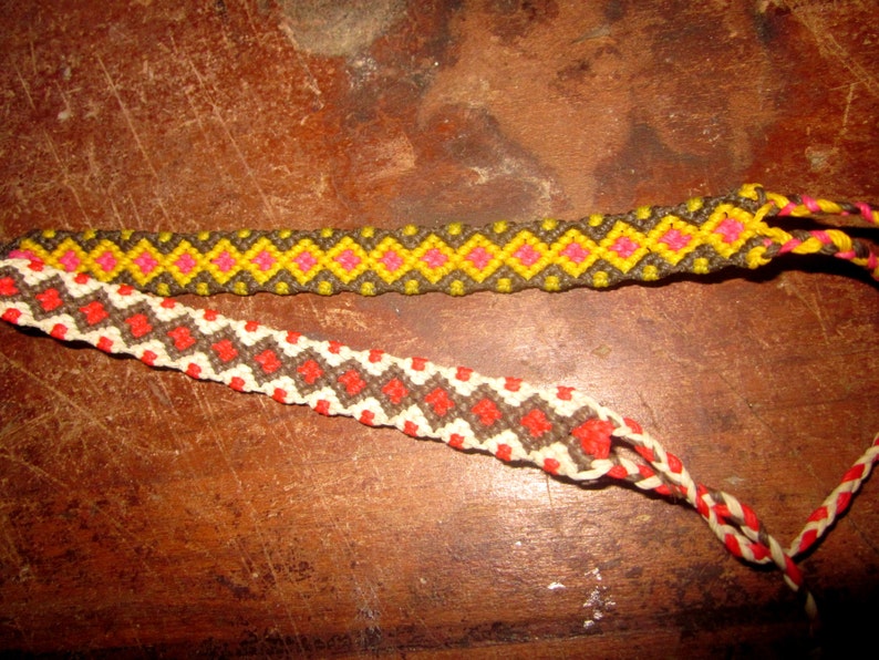 Zig Zag, Diamonds or Arrows Woven Friendship Bracelets. Choose Your ...