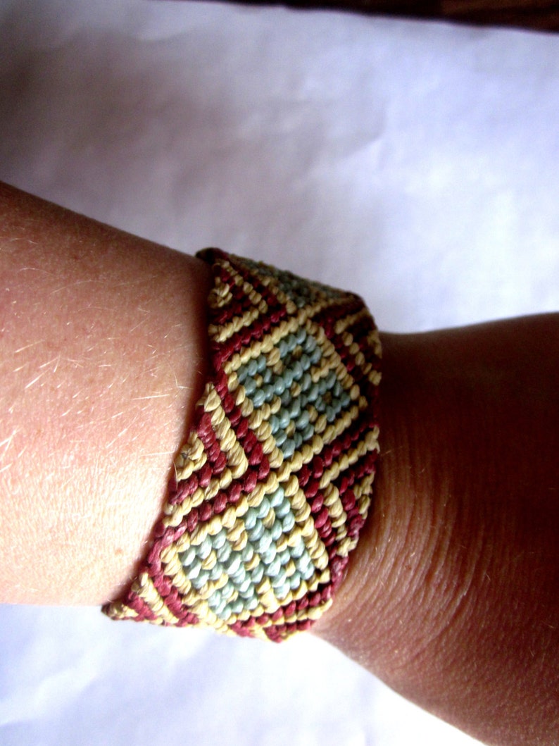 Stars and Diamonds Woven Friendship Bracelet - Etsy