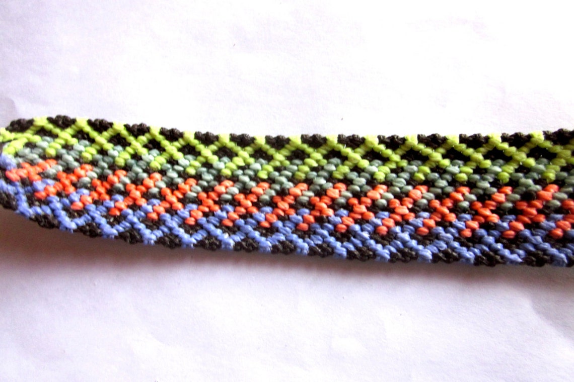 Interwoven Diamond Macrame Bracelet - Etsy