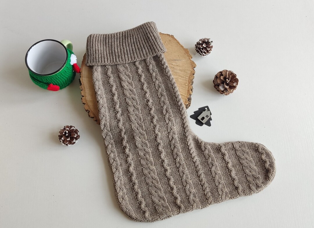 Knitted Sock for Gifts. Big Christmas Sock. Gift Wrapping. - Etsy