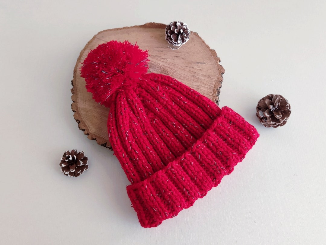 Unisex Adult Reflective Hat Red Hand Knitting Gift Box - Etsy