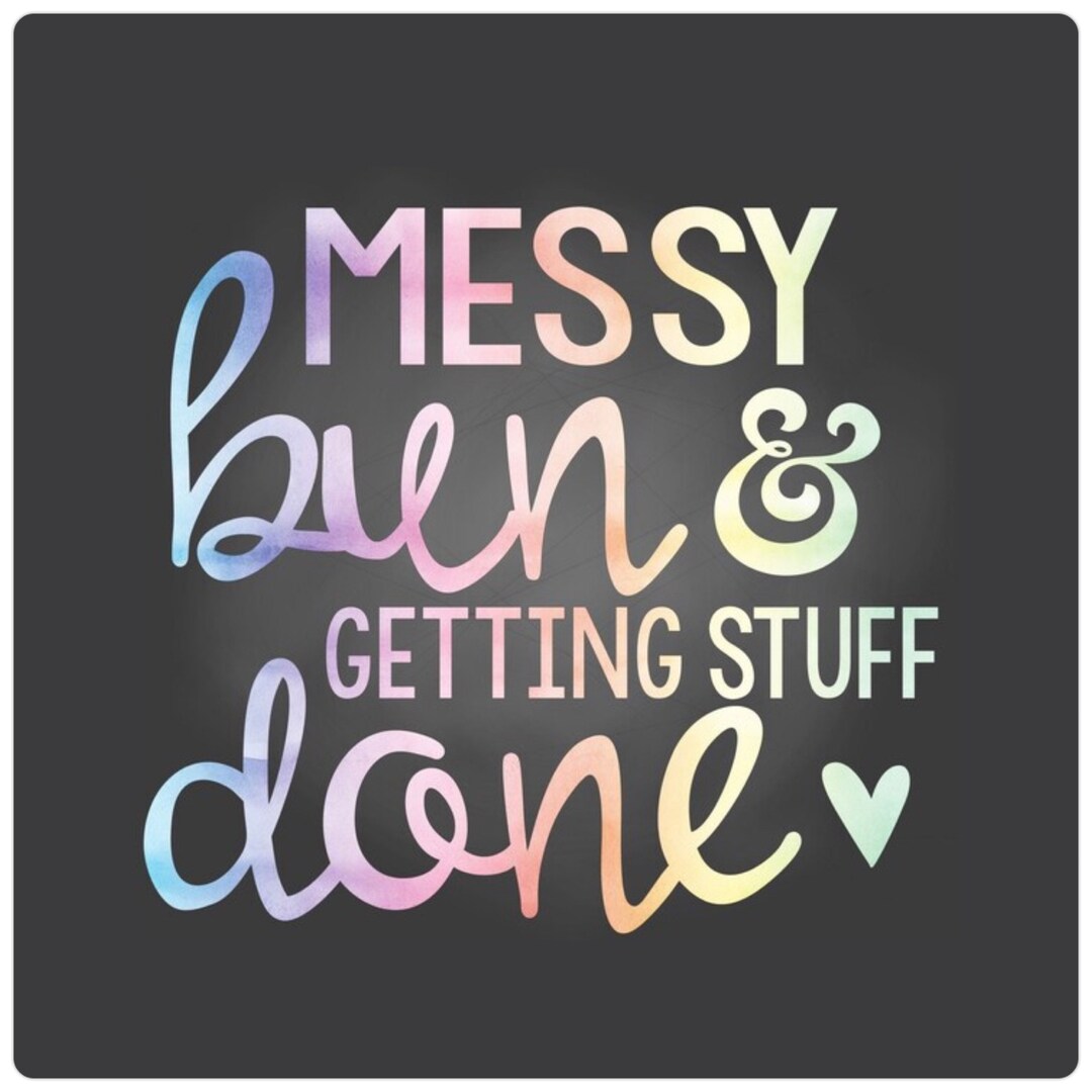 Messy Bun SVG & PNG Digital Files - Etsy