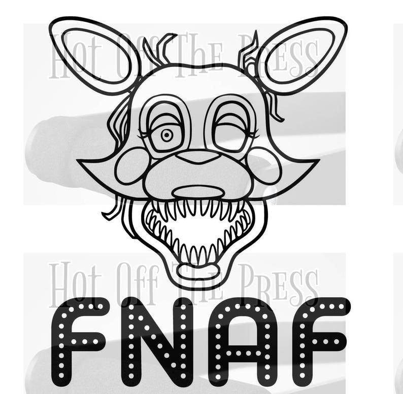 FNAF Mangle SVG DXF Files for Silhouette for Cricut Vector - Etsy