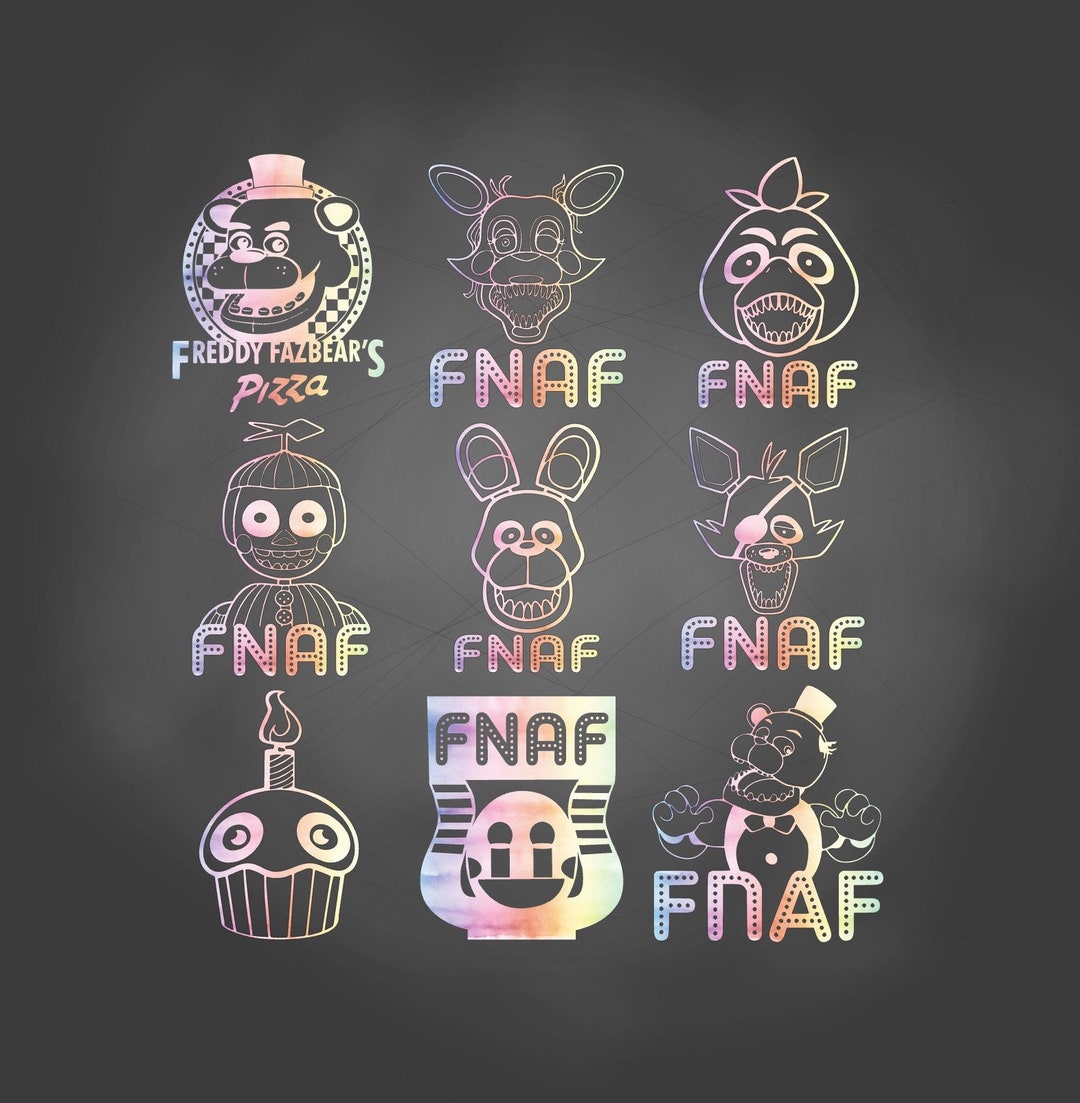 FNAF Group SVG & PNG Digital Files - Etsy