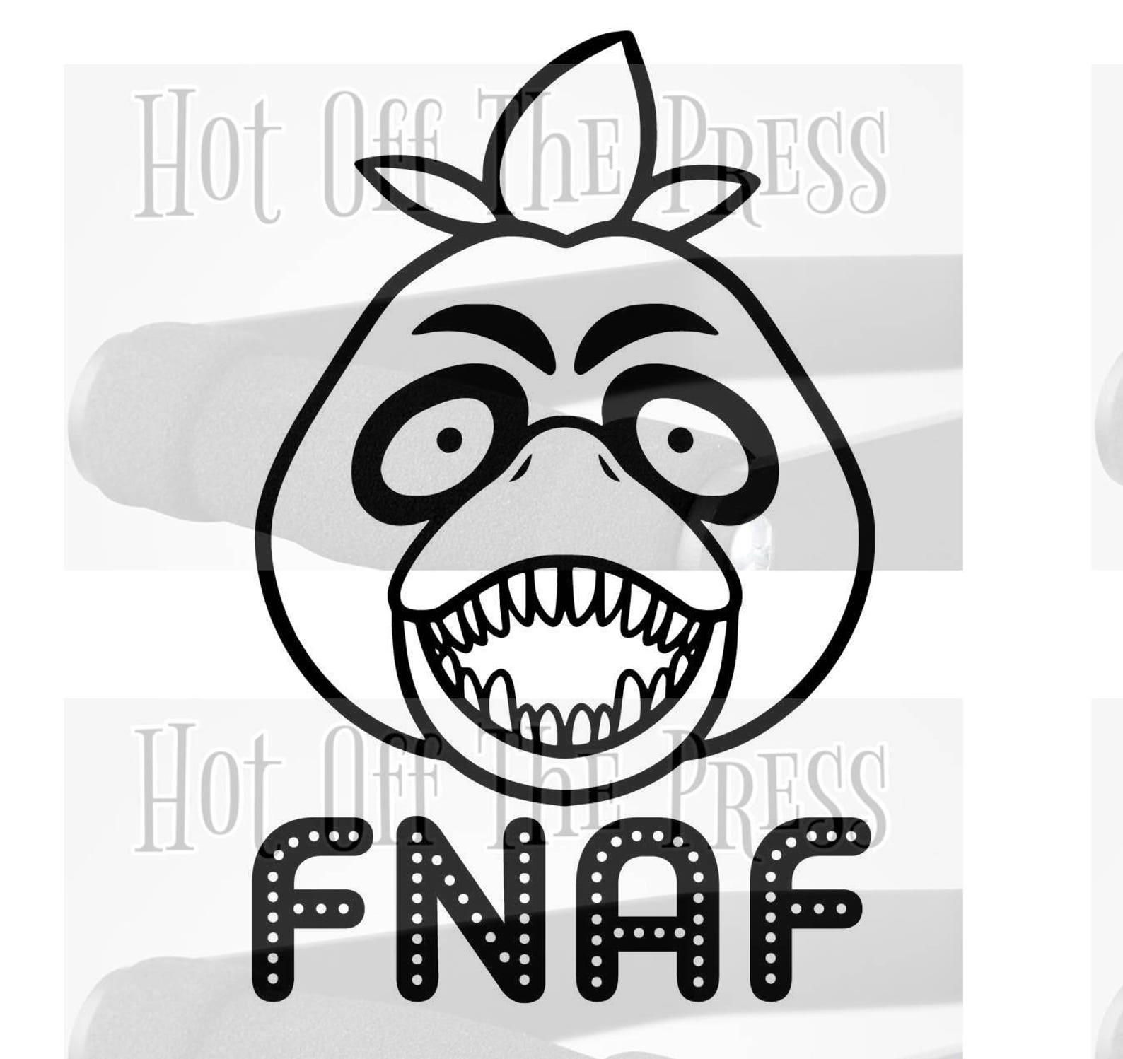 FNAF Chica SVG DXF Files For Silhouette For Cricut Vector | Etsy