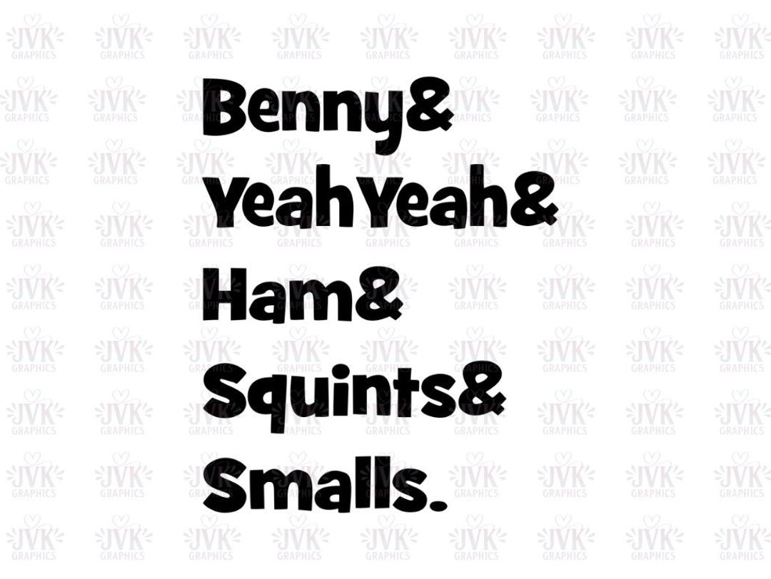BennyYeahYeah Ham Squints Smalls | SVG & PNG | Das Sandlot Inspirierte ...