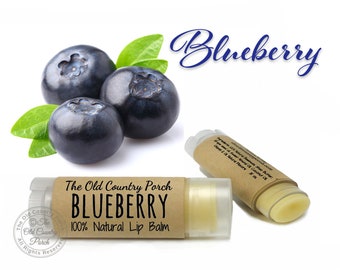 4 Maine Blueberry Flavored Handcrafted Lip Balms, Blueberry Flavor Lip ...