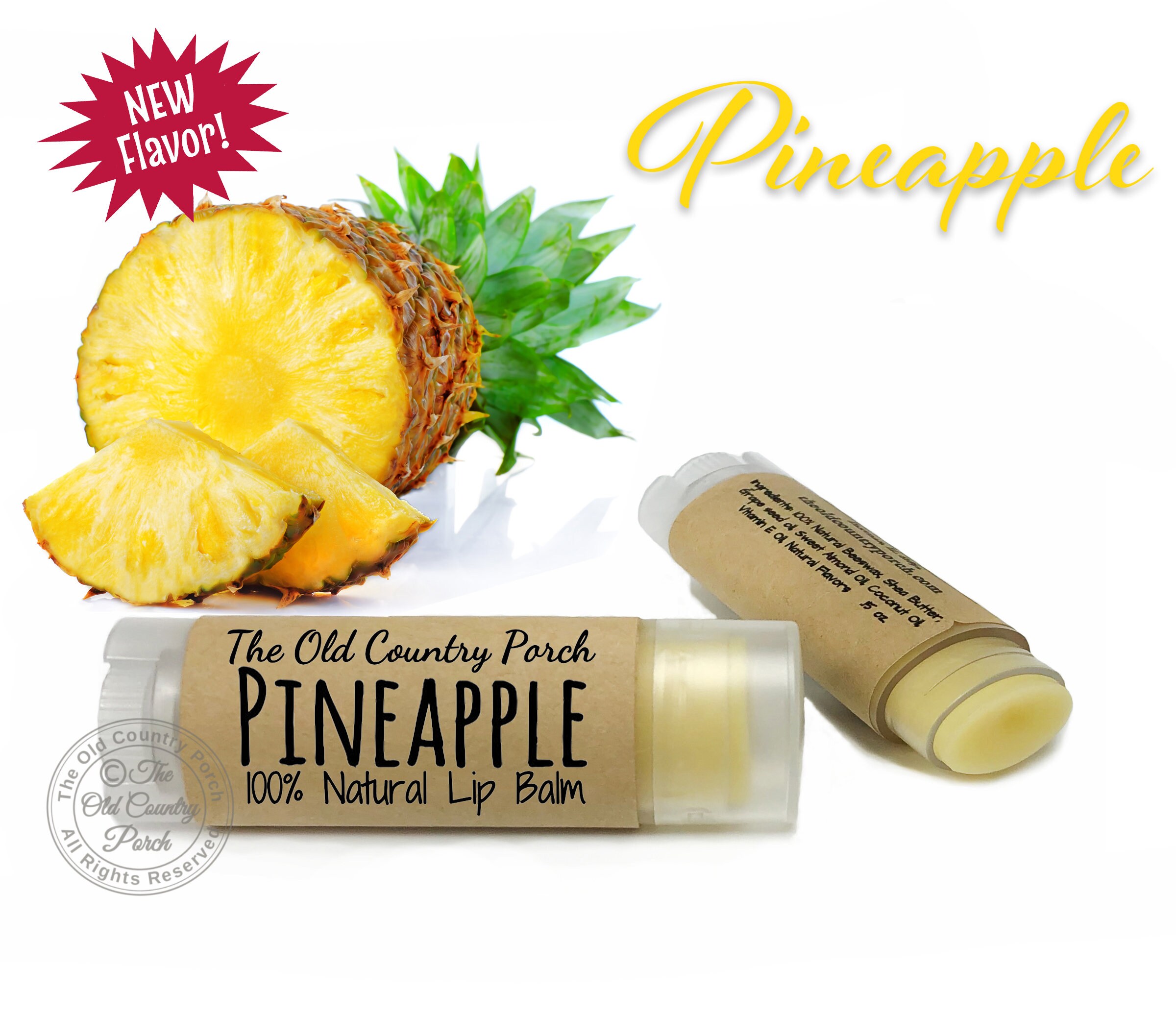 Pineapple Natural Lip Balm | Etsy