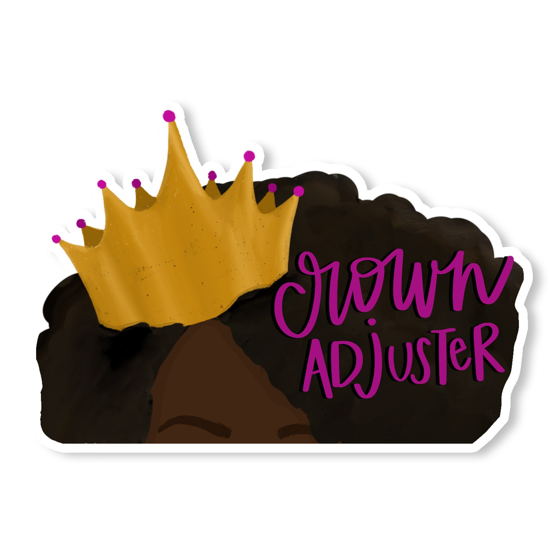 Sticker Crown Adjuster Vinyl Sticker BIPOC Sticker | Etsy