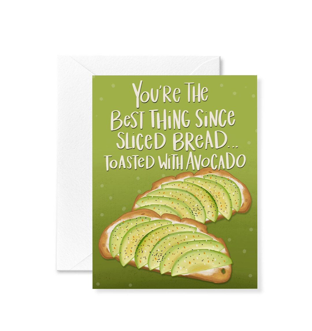 Avocado Toast Card | Just Because Card | Card for Best Friend ...