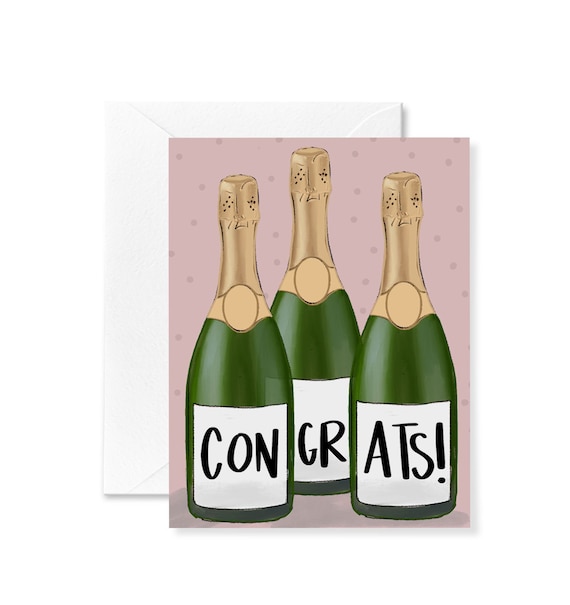 Bubbly Congrats Card Congrats Card Card for Best Friend | Etsy