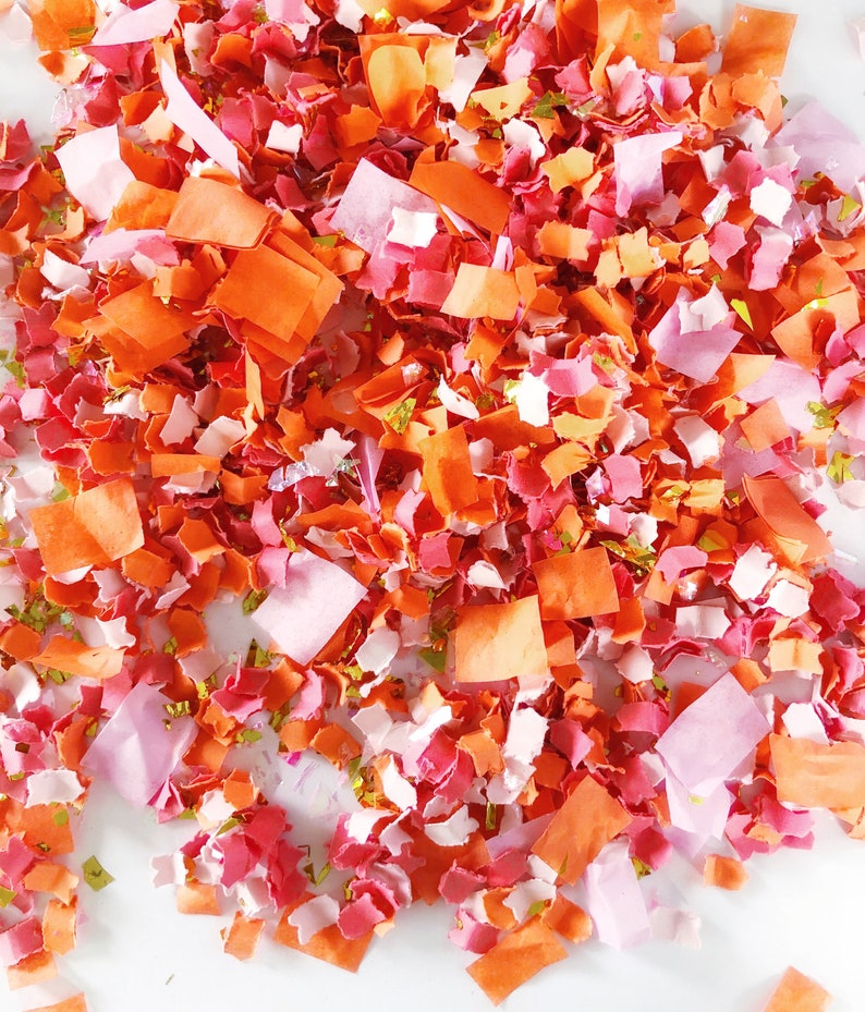 Confetti Sunset Confetti Coral Confetti Orange and Red - Etsy