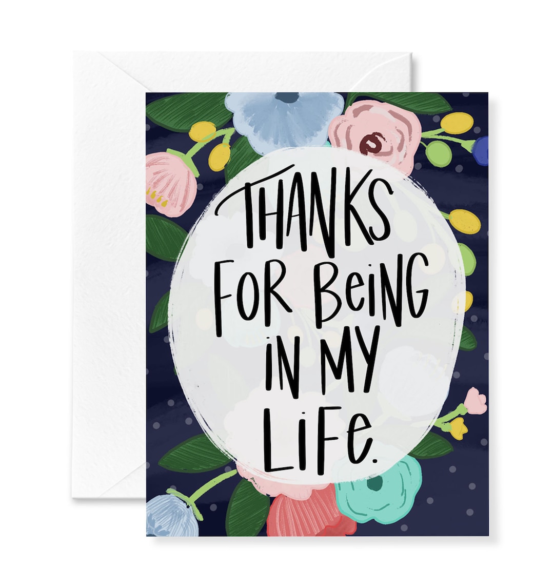 Floral Thank You Card | Gratitude Greeting Card - Etsy
