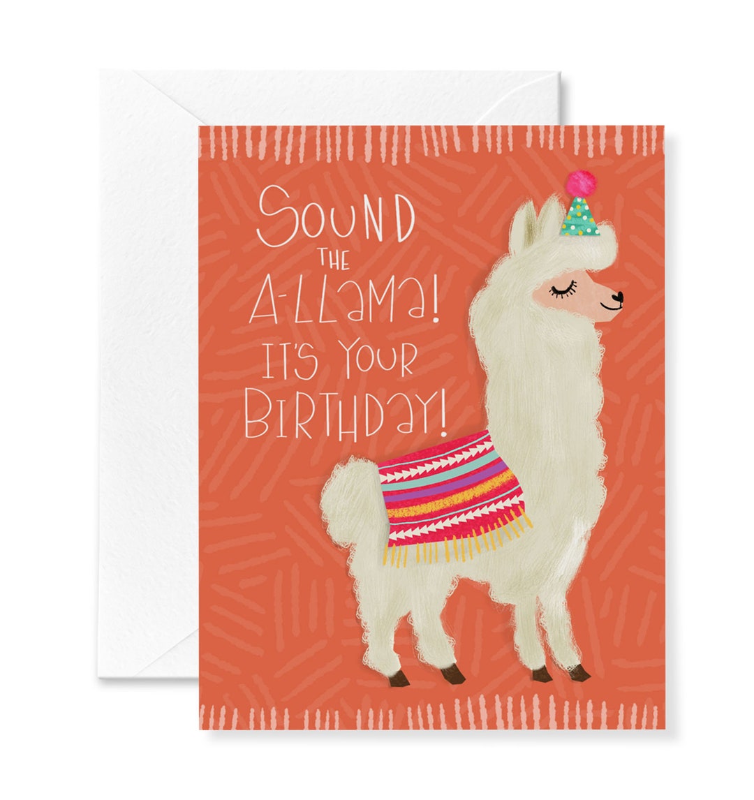 Llama Birthday Card | Fun Birthday Card for Kids | Birthday Fun | Cinco ...