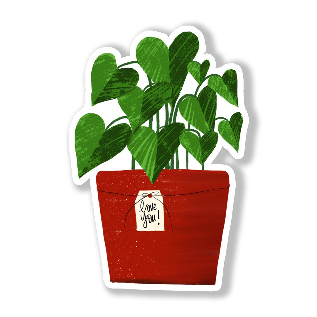 Sticker Potted Love Sticker Plant Sticker Stickers for Notebook Water ...