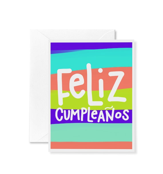 Birthday Card Feliz Cumpleanos Card Birthday Card for All | Etsy