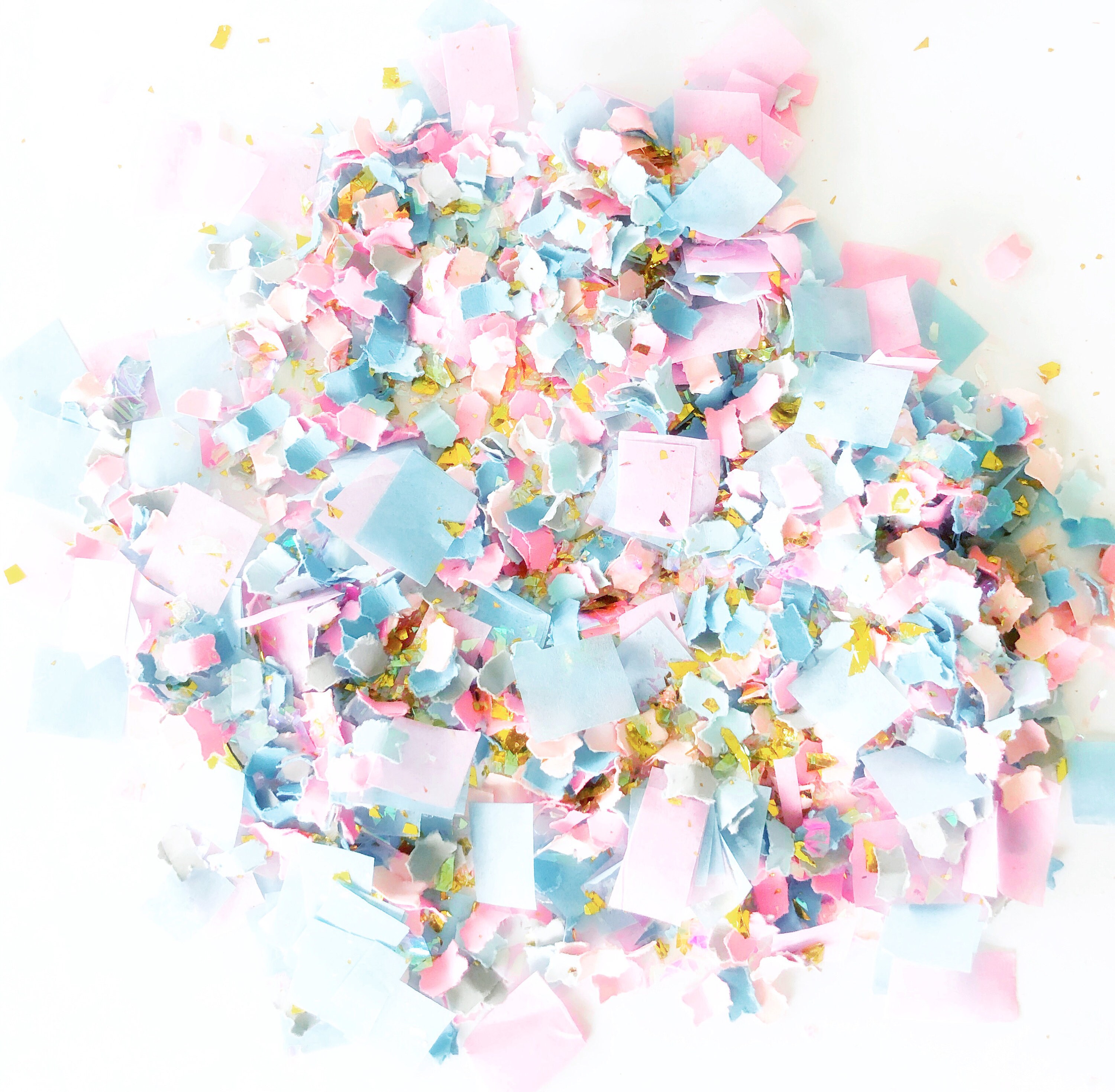 Cotton Candy Confetti | Pastel Party Decoration, Pink and Blue - Etsy