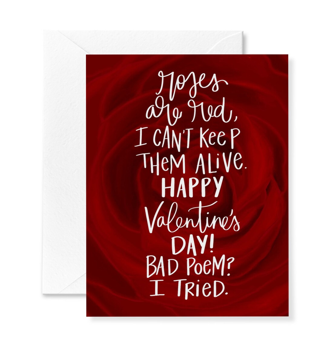 Bad Poem Valentinskarte Valentinskarte Liebeskarte Karte für ...