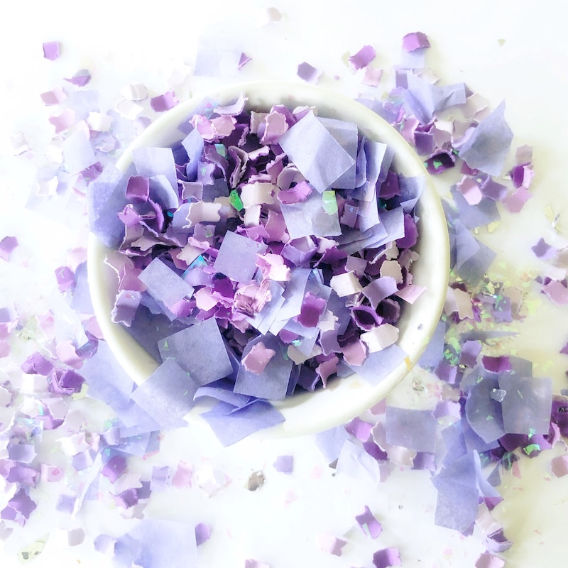 Purple Confetti - Etsy