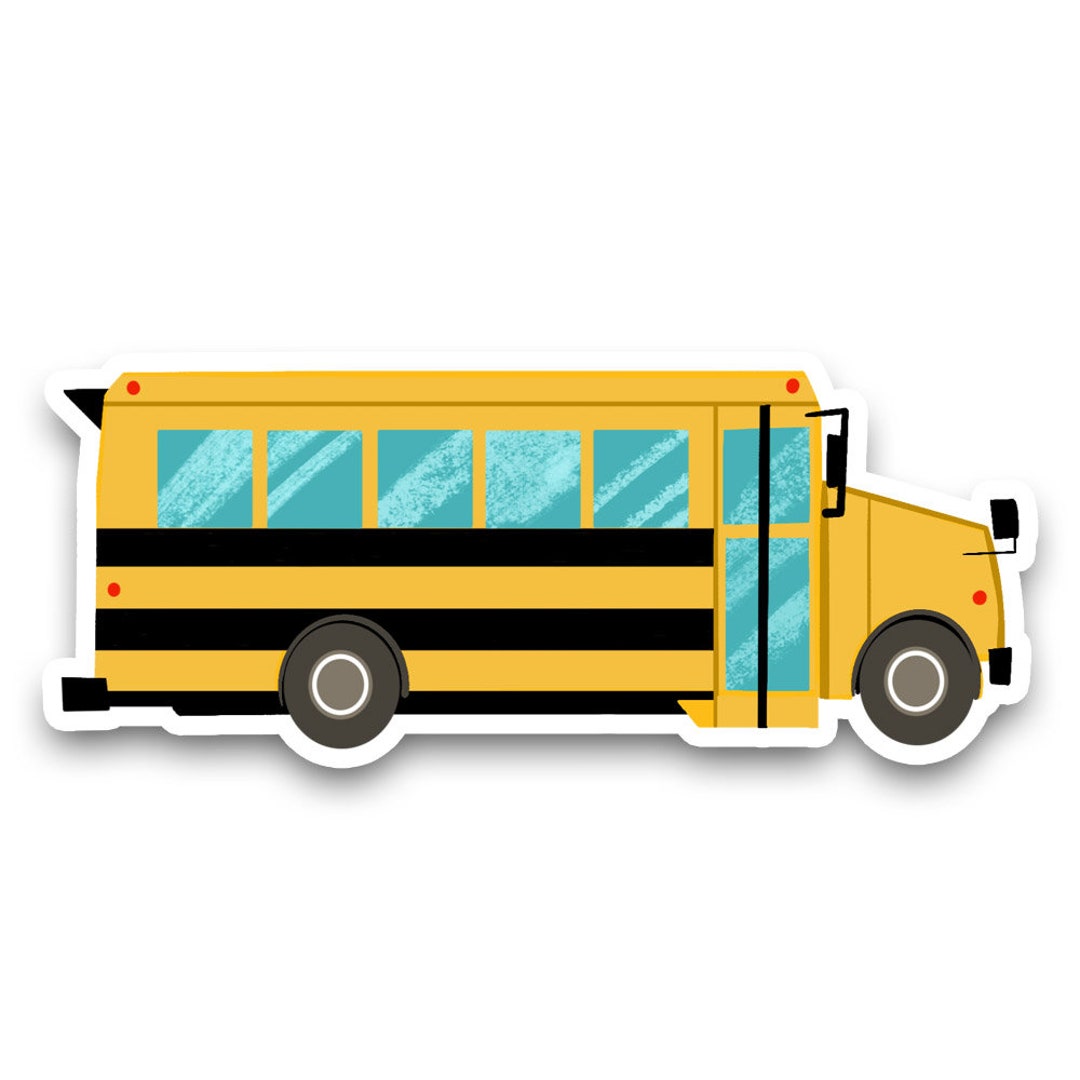 Sticker | School Bus Vinyl Sticker | Stationery Sticker | Stickers for ...