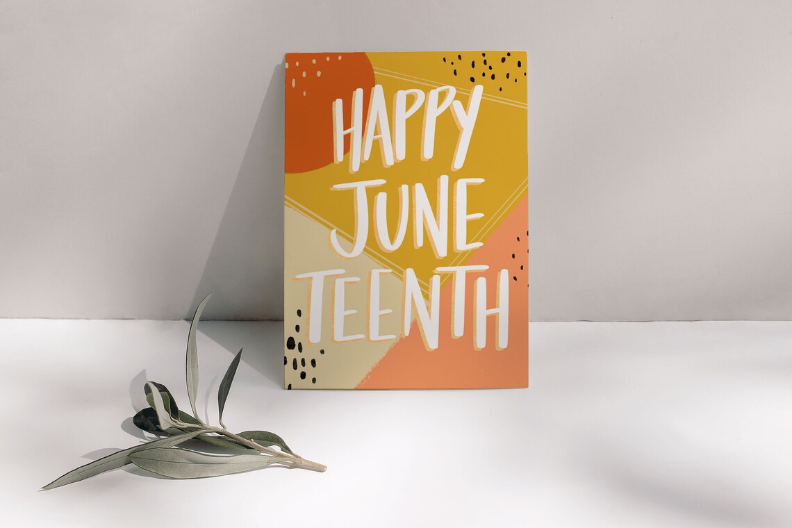 Happy Juneteenth Greeting Card | Colorful Jubilee Design - Etsy