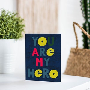 Father's Day Card | My Hero | Card for Father's Day | Card for Father ...