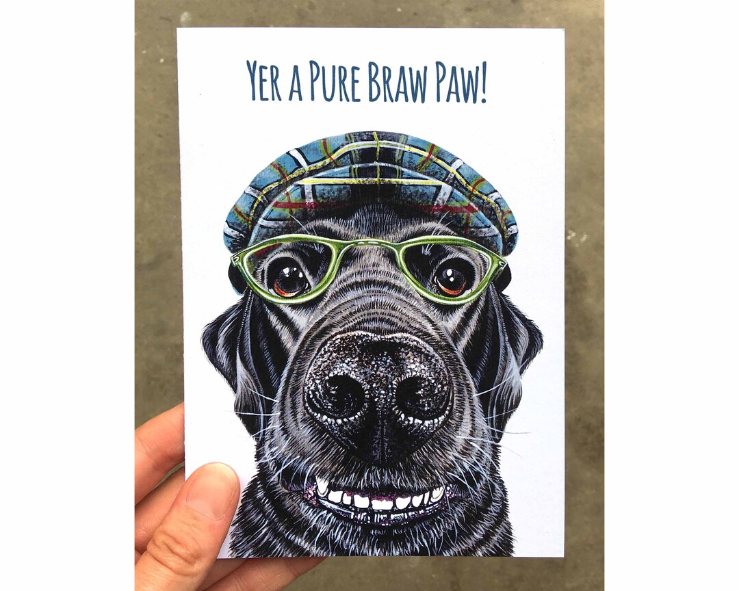 Labrador Card, Labrador Father's Day Card, Pure Braw Paw - Etsy