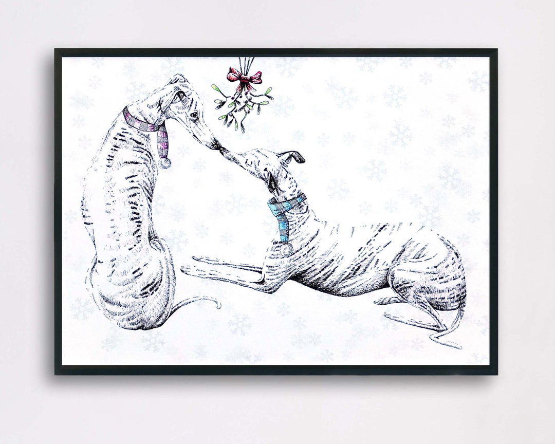 Whippet Print, Whippet Art, Whippet Valentines Gift - Etsy UK